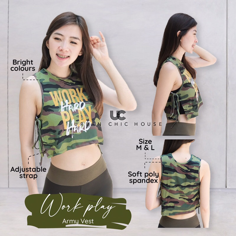 Jual URBAN - Vest Work Play Army Olahraga | Shopee Indonesia