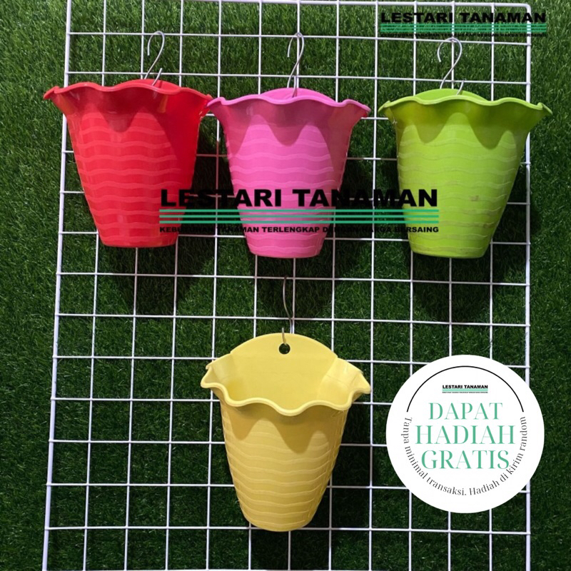 Jual Pot Dinding Tempel NKT Ombak Warna / Vertical Garden 17 cm ...