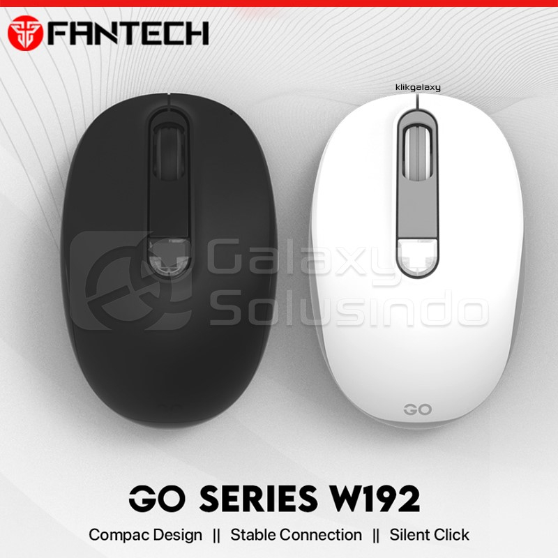 Jual Fantech W192 Office Silent Click Wireless - Black / White Mouse ...