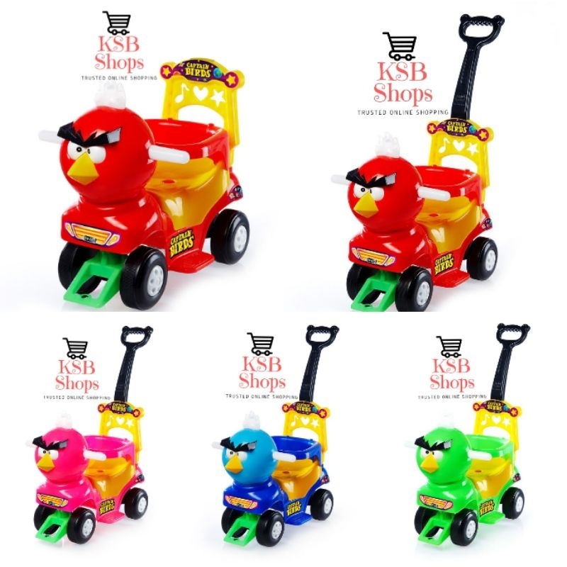 Jual [KSB] Mainan Anak Kelinci / Captain Bird Angry Bird Dorong ...
