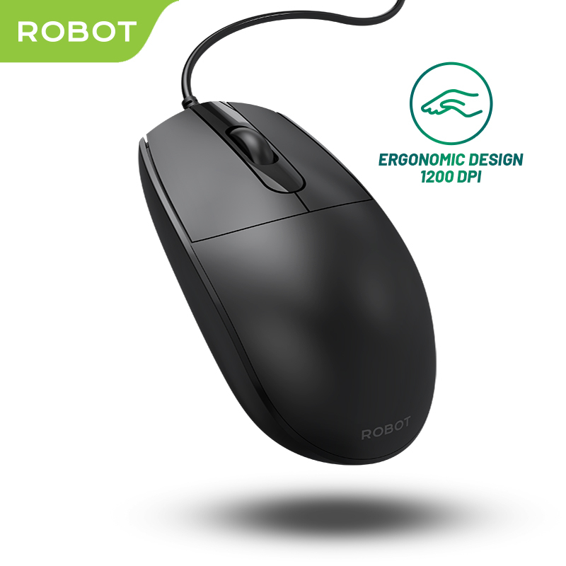 Jual ROBOT M102 Mouse Wired Business Office 1200DPI Mouse Kabel USB For ...
