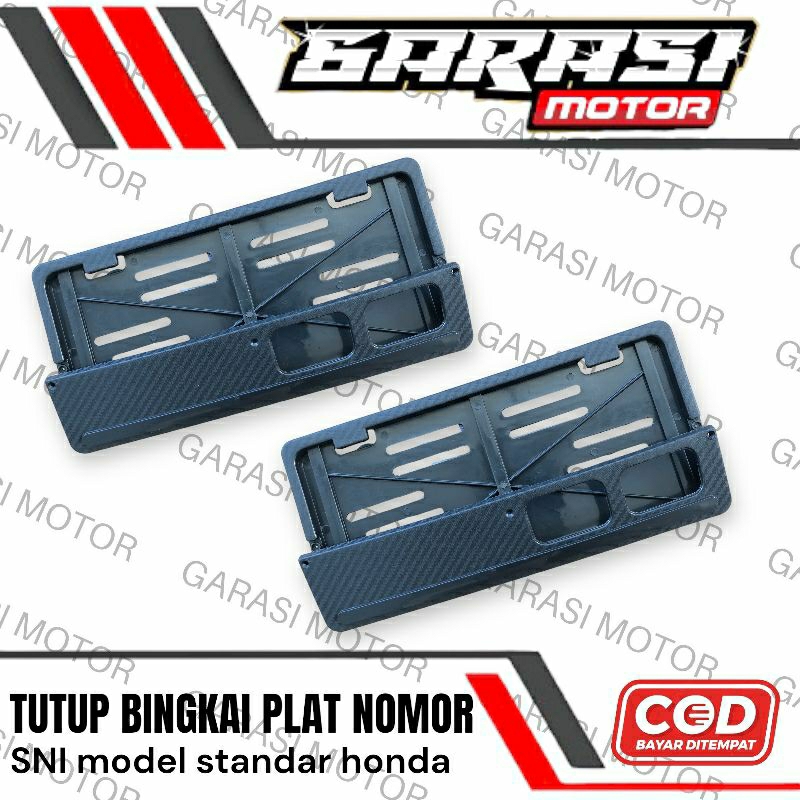 Jual cover tutup bingkai plat Nomor Motor SNI plastik 1 set Model ...