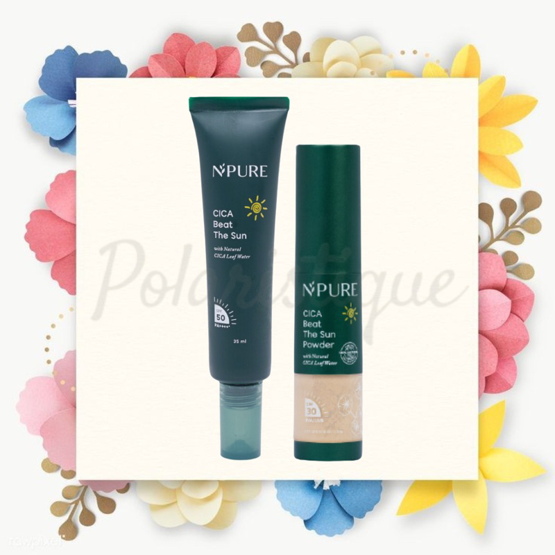 Jual NPURE Sunscreen Cica Beat The Sun / Best The Sun Powder Sunscreen ...