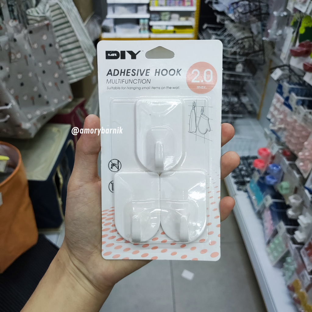 Jual Gantungan Tembok Dinding Mr DIY Adhesive Hook Multifunction isi 3pcs ( Max 2kg ) | Shopee ...