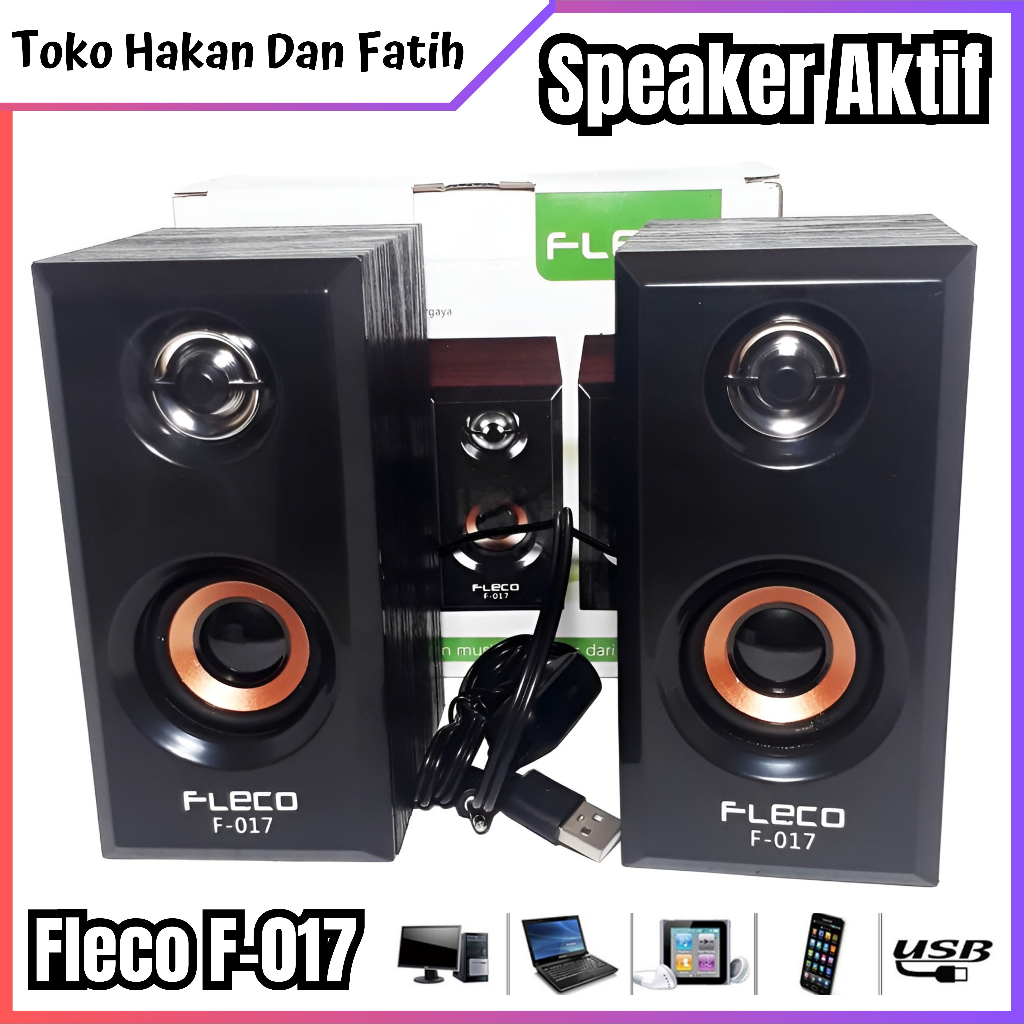 Jual Speaker Aktif Multi fungsi FLECO F-017 Speaker Laptop - Komputer - Hp Suara Super Bass ...