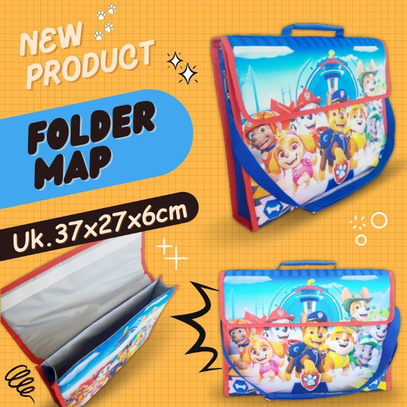 Jual FOLDER MAP KARAKTER ANAK CUSTOM Tas Buku Les Sekolah DATA BAG ...