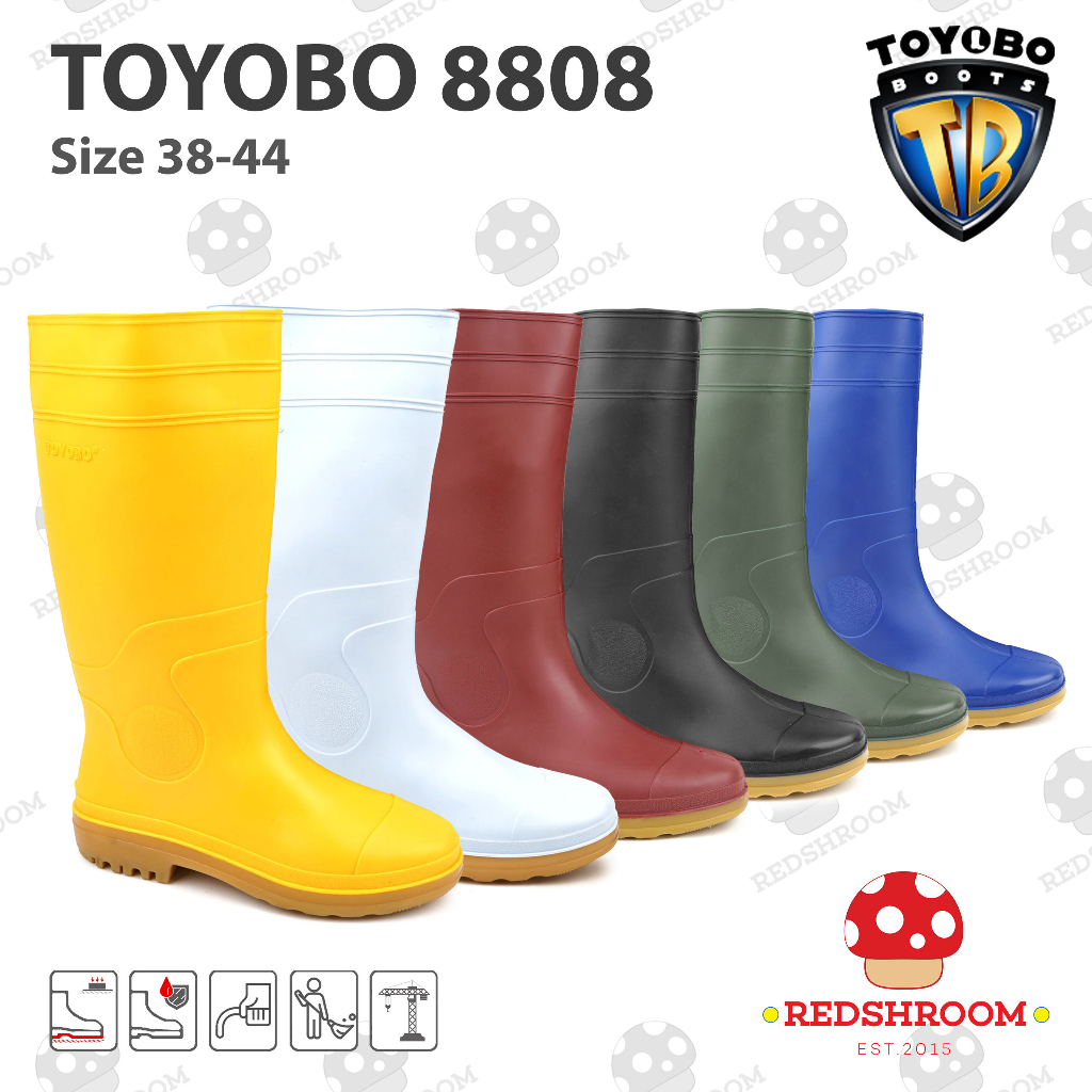 Jual Sepatu Boot Tinggi TOYOBO 8808 Putih Maroon Kuning Hijau Biru ...
