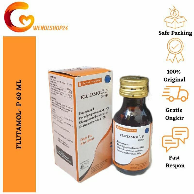 Jual Flutamol-P Sirup 60 ML Pyridam / Obat Flu dan Batuk | Shopee Indonesia