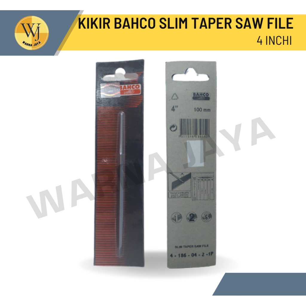 Jual Kikir Bahco Segitiga Gergaji 4 inch Sandvik / Kikir Bahco Slim ...