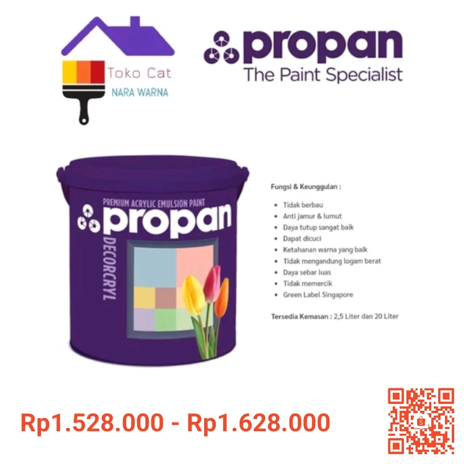 Jual CAT PROPAN / DECOR CRYL DI-400 / Cat Tembok Interior Premium ...