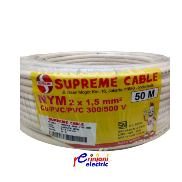 Jual KABEL NYM 2X1.5 PANJANG 50M SUPREME | Shopee Indonesia