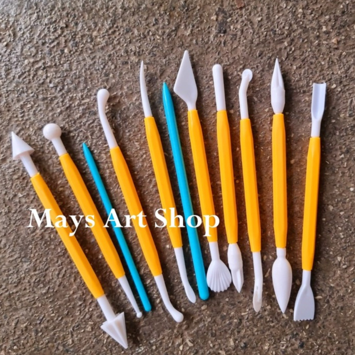 Jual [11 Pcs] Clay Tools Fondant Set Isi 11 Pcs V-Tec / Clay Knife ...