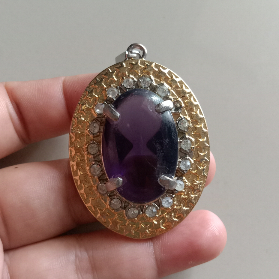 Jual Liontin batu kecubung ungu kalimantan | Shopee Indonesia