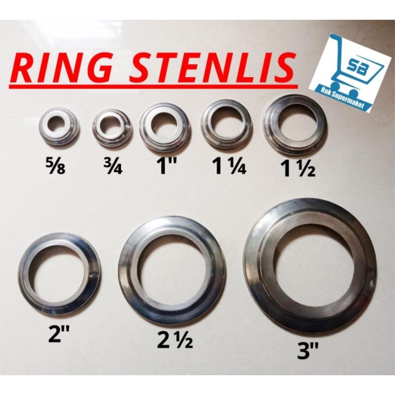 Jual RING/PLENDES STENLIS BULAT UNTUK AKSESORIS/ORNAMENT PAGAR STENLIS | Shopee Indonesia
