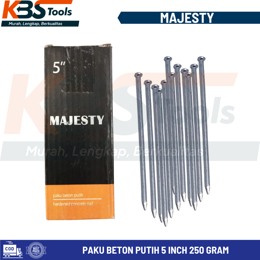Jual Paku Beton Baja Putih Majesty 5 Inch Paku Cor Tembok 5" 12 Cm ...