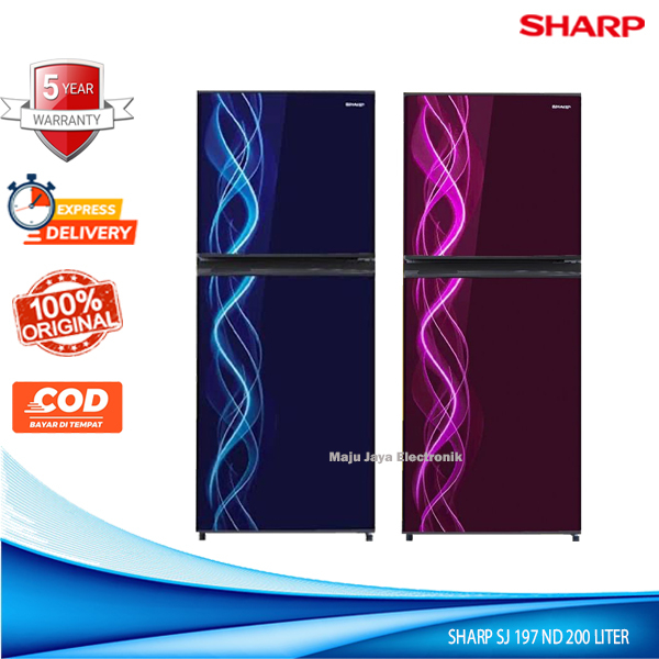 Jual Kulkas 2 Pintu SHARP Sj 197 ND VP/VB Kirey 3 Tanpa Bunga Es Low ...