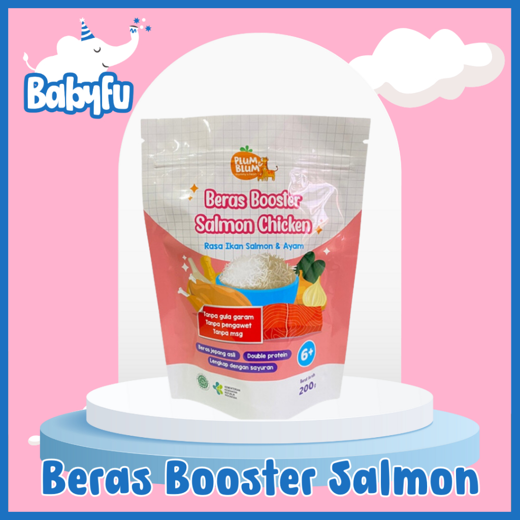 Jual Plum & Blum Beras Mpasi Booster Salmon Chicken 200gr Rasa Ikan ...