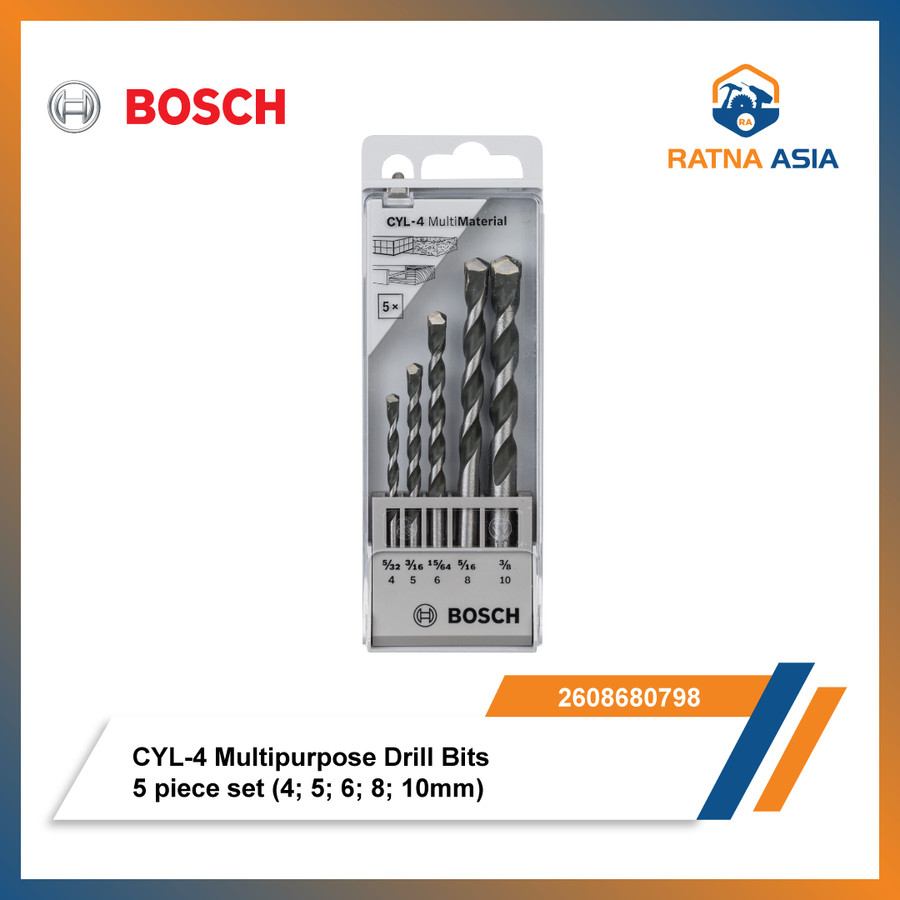 Jual Mata Bor Tembok Bosch CYL-4 Set 5 pcs (4mm ; 5mm ; 6mm ; 8mm ; 10mm) | Shopee Indonesia