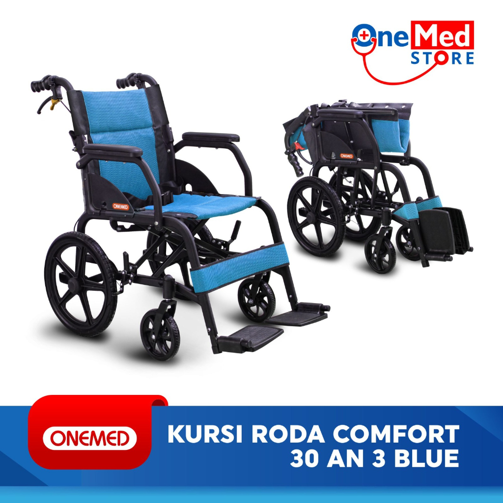 Jual Kursi Roda Comfort One 30 AN 3 Biru Onemed OJ2 | Shopee Indonesia