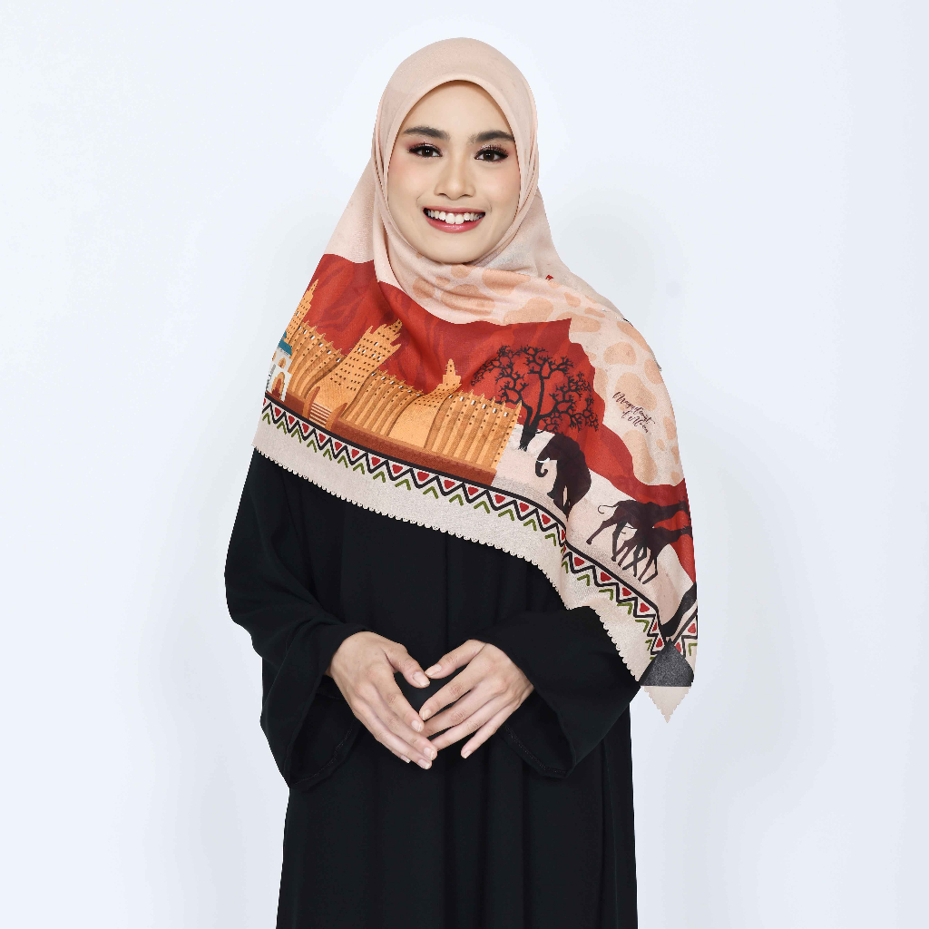 Jual Gamita Scarf Hijab Kerudung Voal Segi Empat Motif Magnificent of ...