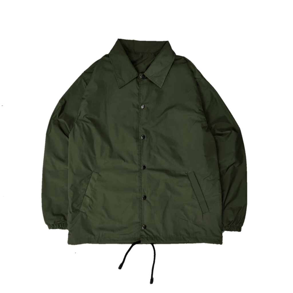 Jual Jaket Coach Polos Waterproof Unisex Warna Army | Shopee Indonesia