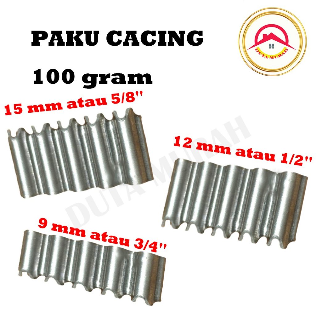 Jual Paku Cacing 9 mm / 12 mm / 15 mm isi 100 Gram /Paku Papan Pecah ...