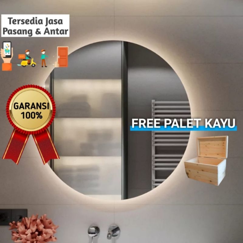 Jual Cermin Dinding LED Wastafel Kamar Mandi Estetik | Shopee Indonesia
