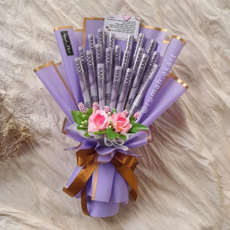 Jual Buket uang kosong BENTUK ROLL, Buket wisuda, Buket Hadiah ulang ...