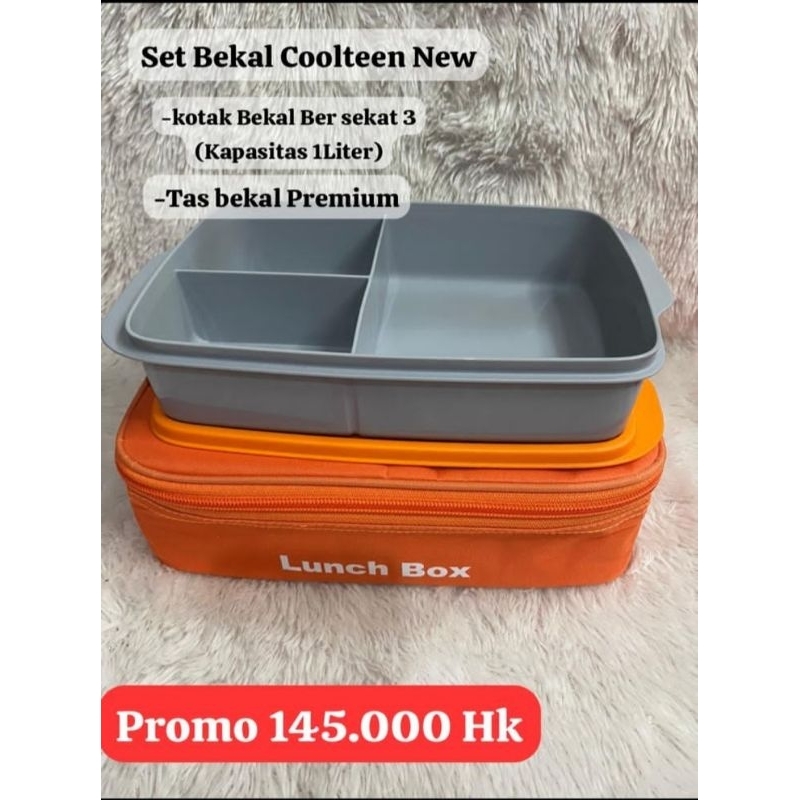 Jual Coolteen Tupperware, Kotak Makan sekat Tupperware , Devided Lunch ...
