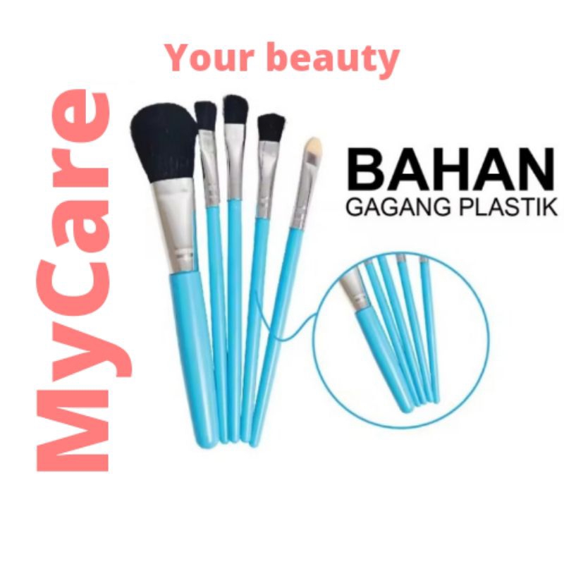 Jual MY CARE - Kuas make up set mini 5 in 1 travel / paket kuas makeup ...