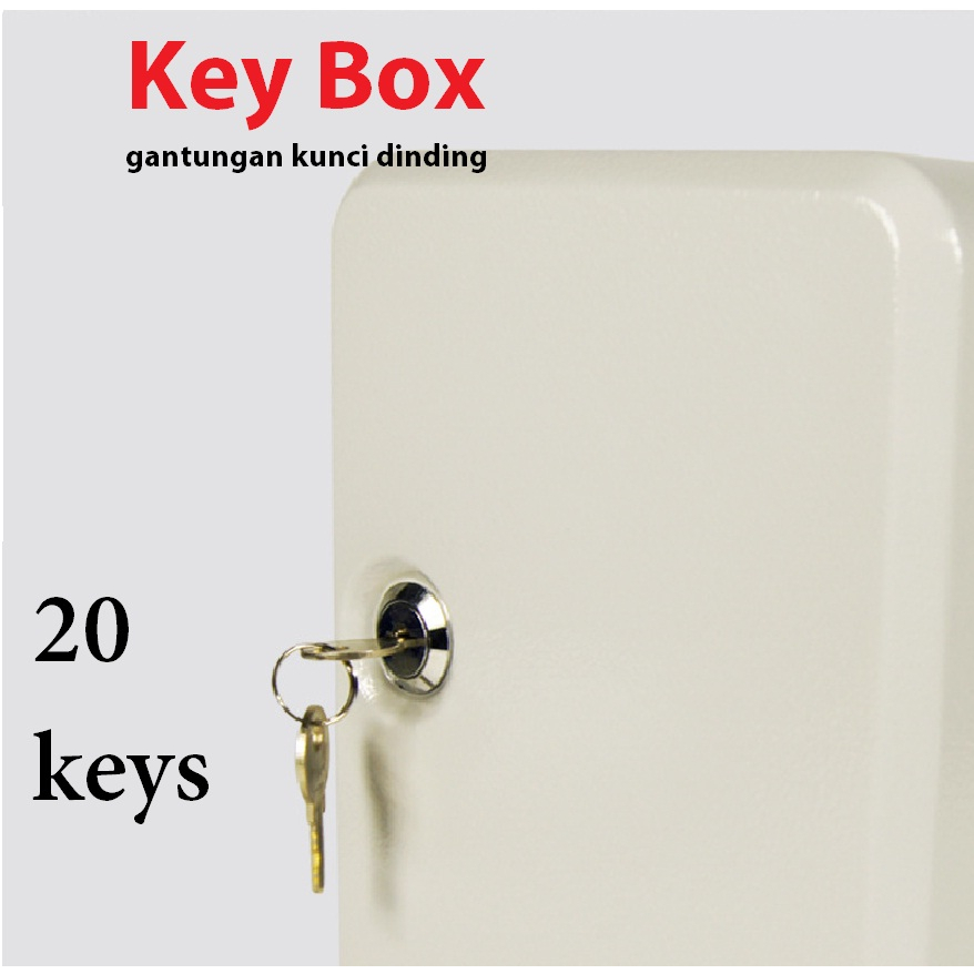 Jual COD Key Box tempat penyimpanan kunci kotak dinding 20 slot kunci ...