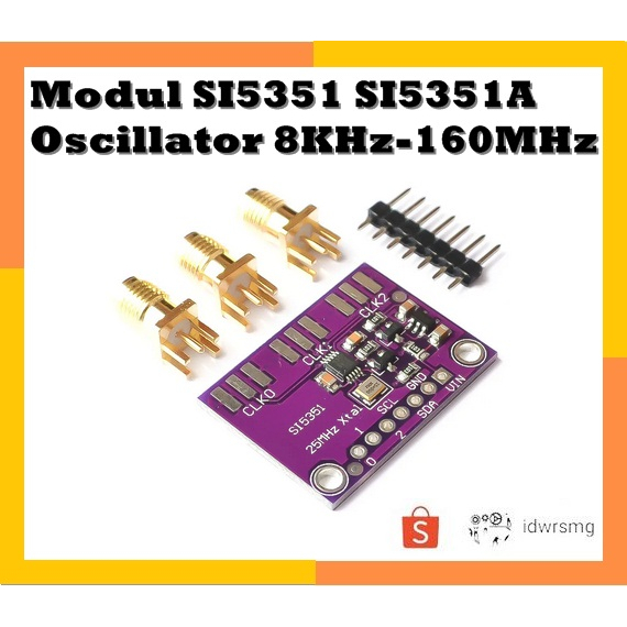 Jual Modul SI5351 SI5351A Signal Clock Oscillator 8KHz-160MHz | Shopee ...