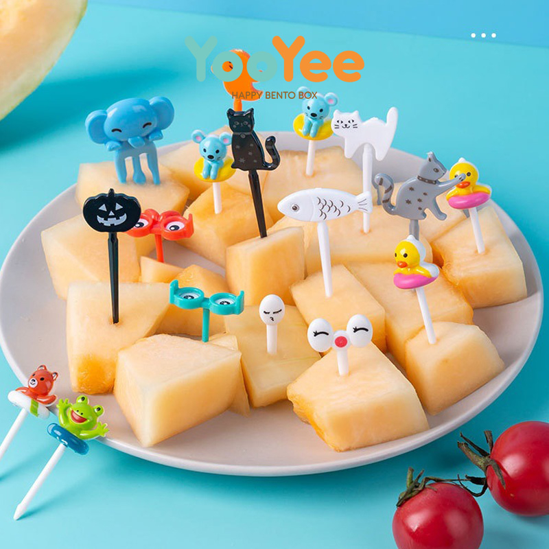 Jual Yooyee Garpu buah mini, kartun anak-anak makan siang, motif mata ...