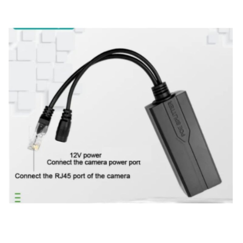 Jual female injector poe 48v separator 12v 2a 3a ethernet rj45 port lan ...