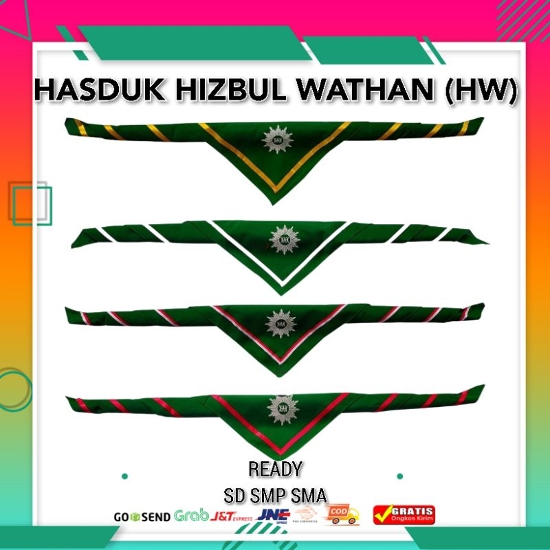 Jual Kacu HW Bahan Katun Premium | Hasduk HWSD SMP SMA | Syal Hizbul ...