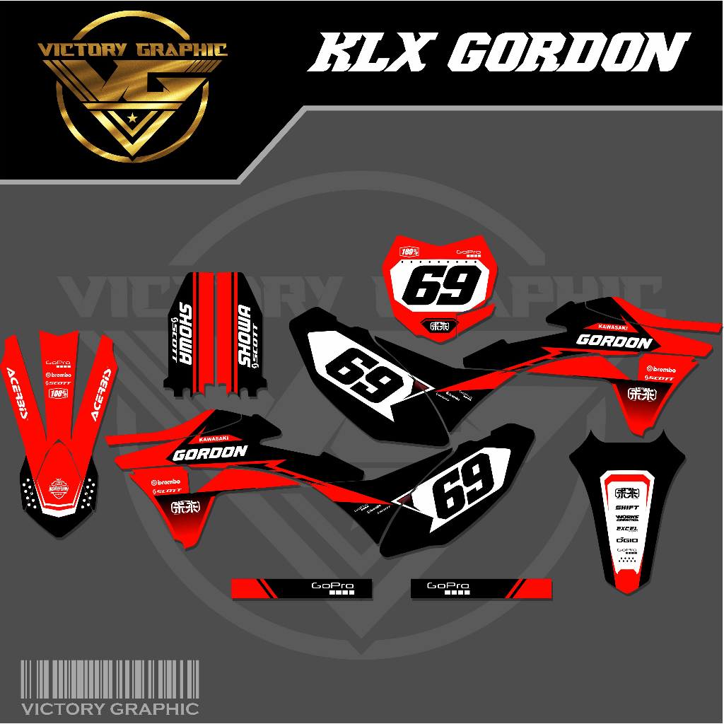 Jual DECAL STIKER KLX GORDON STICKER KLX GORDON FULL BODY | Shopee ...