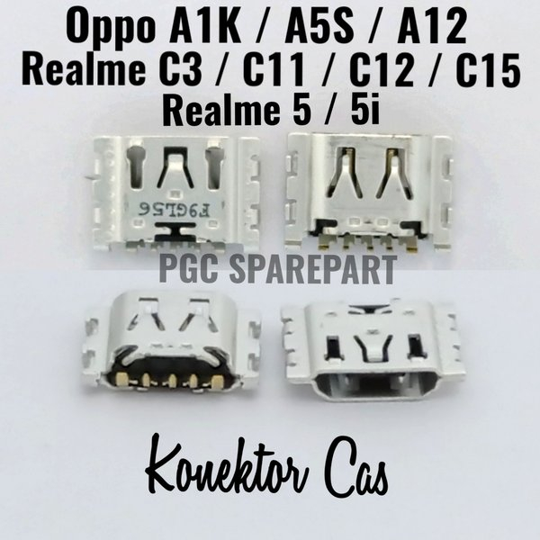 Jual Original Connector Charger Oppo A1K A5S A12 - Realme C3 C11 C12 C15 5 5i - Konektor Cas ...