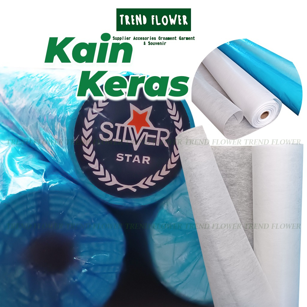 Jual KAIN KERAS 25F & 15F - KAIN KAPAS DENGAN LEM - LAPISAN BORDIR ...