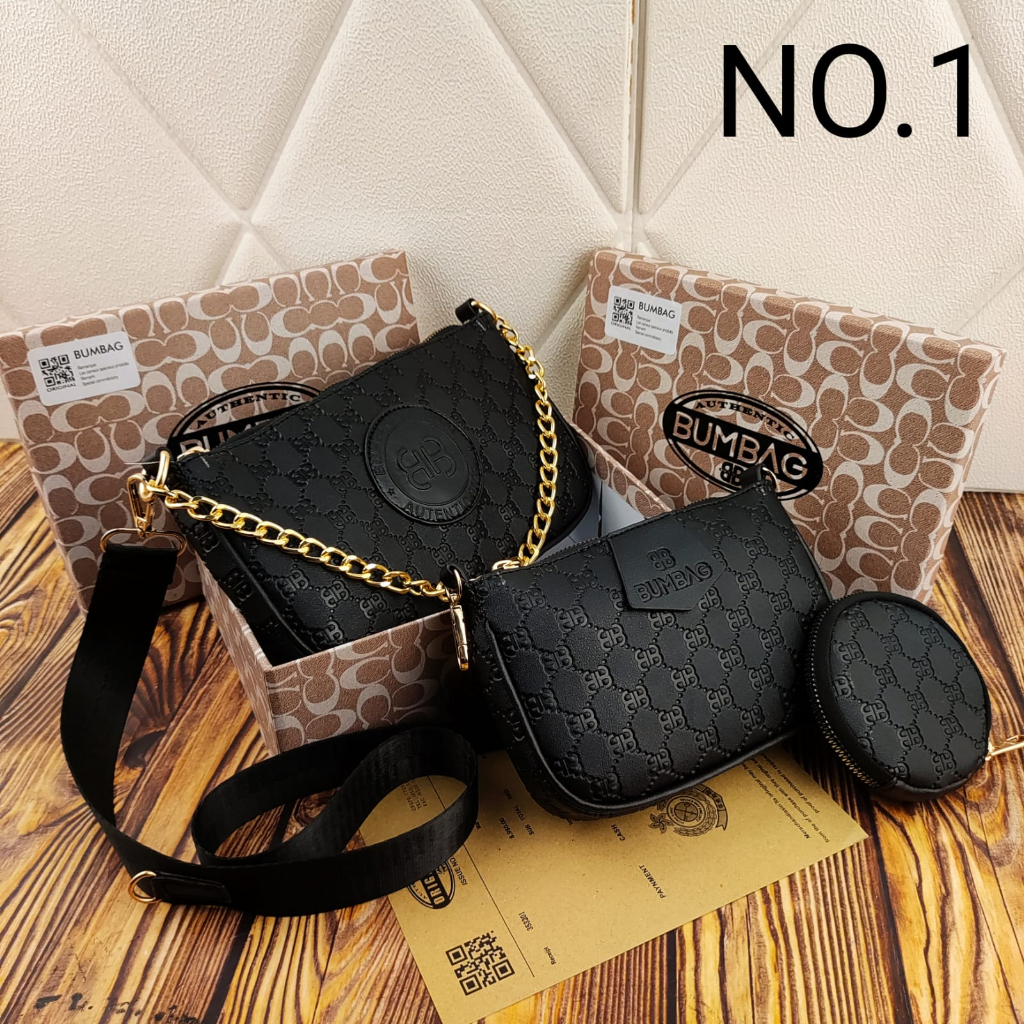 Jual BUMBAG - Tas Bahu Prisa Shoulder 3 SET FREEBOX - Tas Bahu Wanita ...