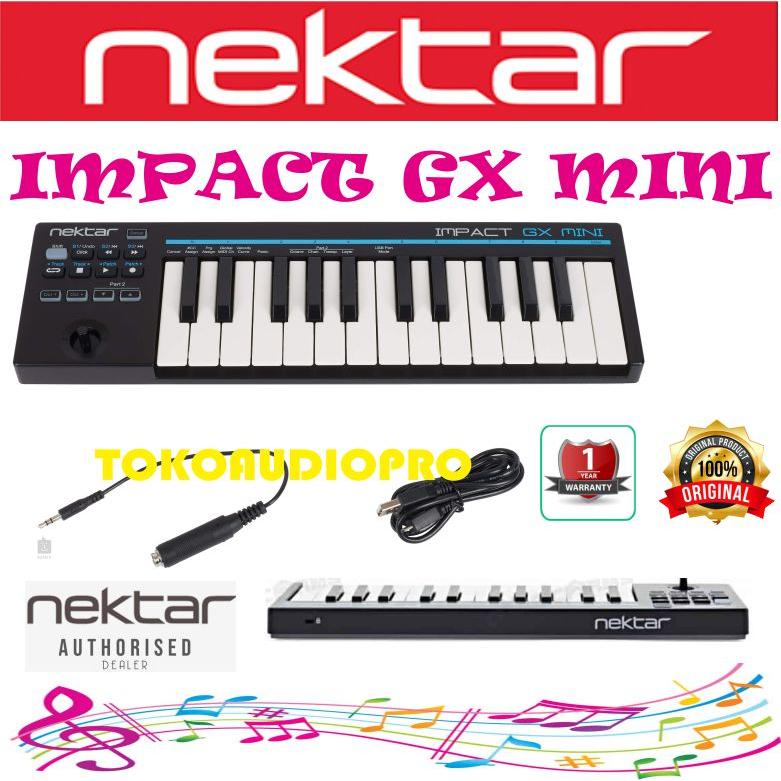 Jual Nektar Impact GX Mini 25-key MIDI Keyboard Controller | Shopee ...