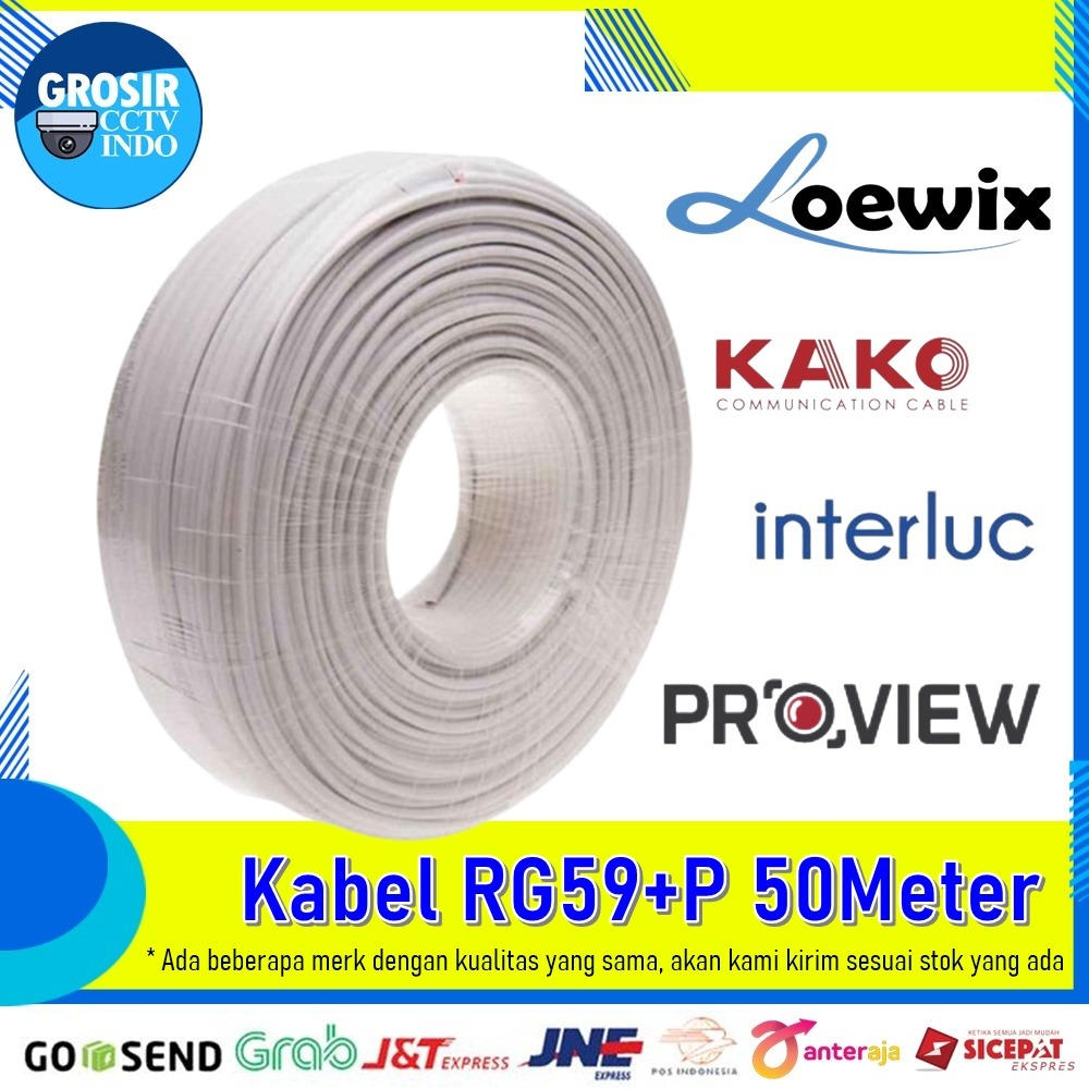 Jual Kabel CCTV COAXCIAL RG59+POWER 50M gci | Shopee Indonesia