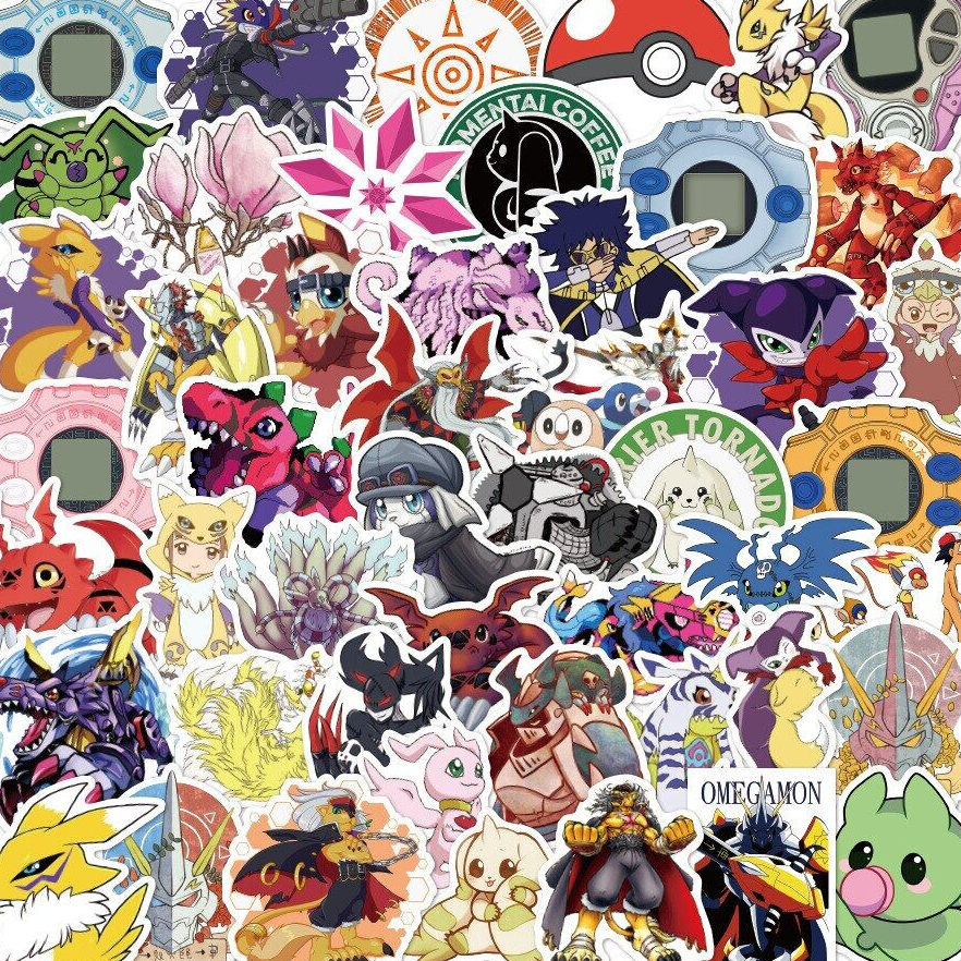 Jual (40PCS) Sticker Digimon Glossy Dan Anti Air | Shopee Indonesia