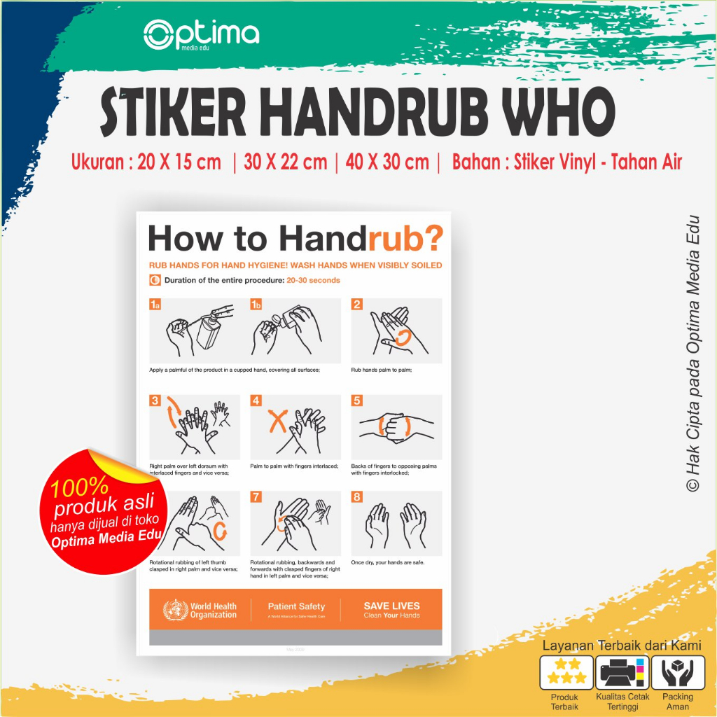 Jual Stiker How To Handrub Dari Who Shopee Indonesia