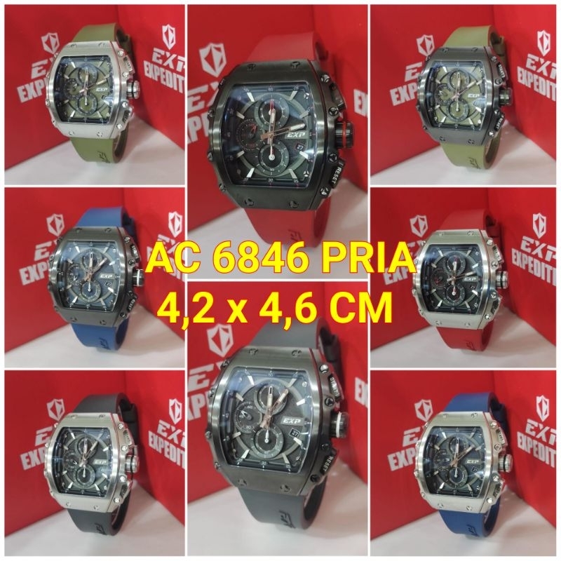 Jual JAM TANGAN PRIA EXPEDITION E 6782 / E 6800 / E 6846 RUBBER ...