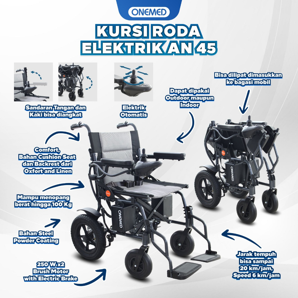 Jual Kursi Roda Elektrik AN 45 Onemed | Shopee Indonesia