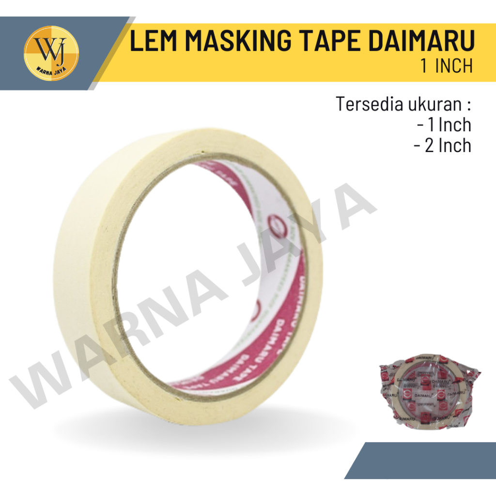 Jual Lem Masking Tape Daimaru 1 inch / Lem Kertas Daimaru 1" (24mm x ...