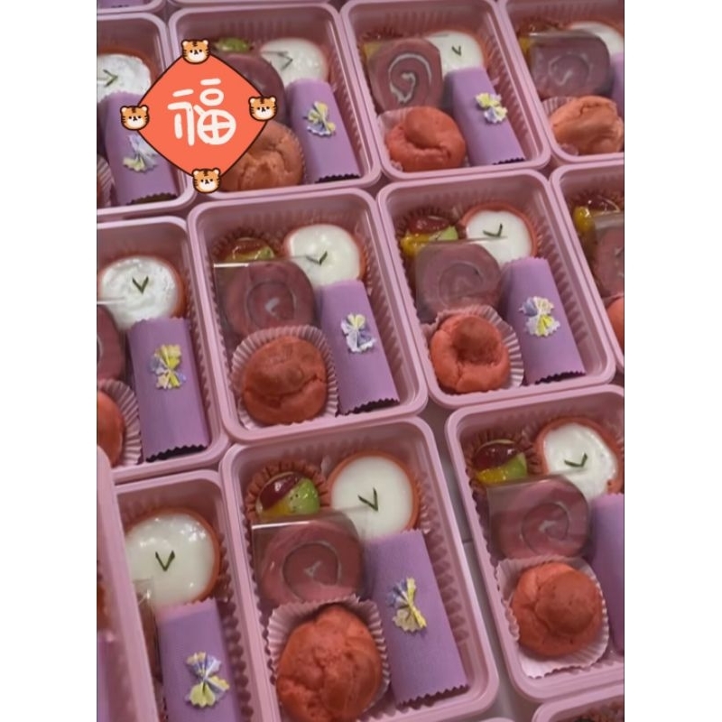Jual Mika Kue Mangkok Mika Snack Mika Nasi warna putih dan pink isi ...