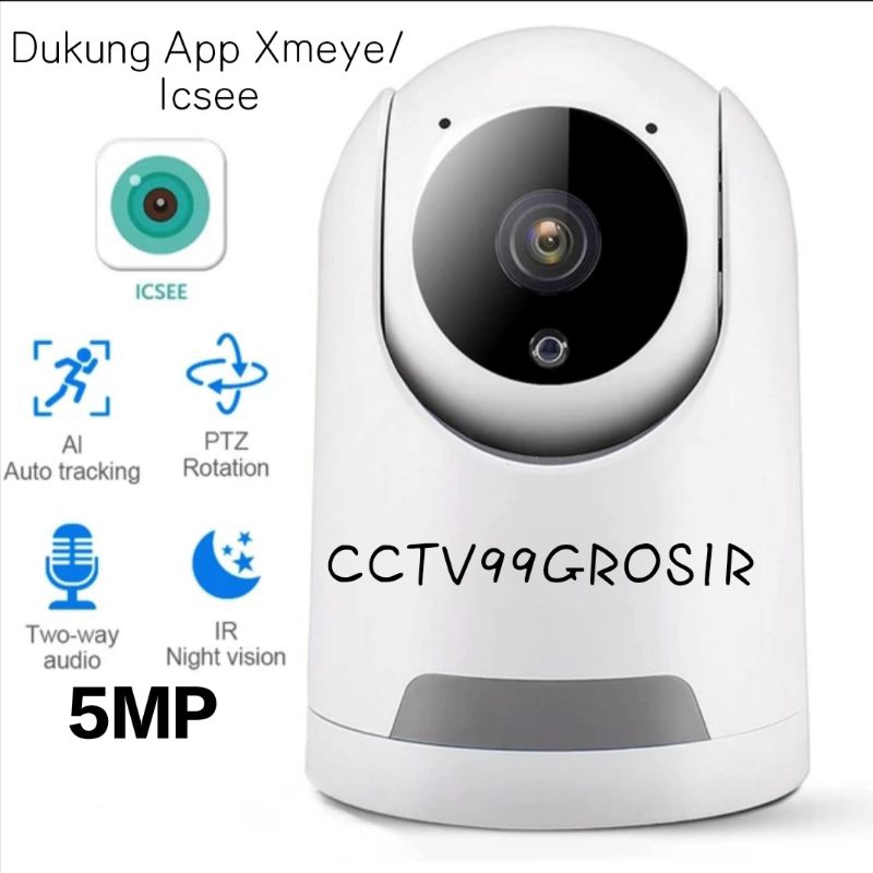 Jual Kamera CCTV WIFI Smart IP Camera Wireless ICSEE 5MP 1080P HD 360 ...