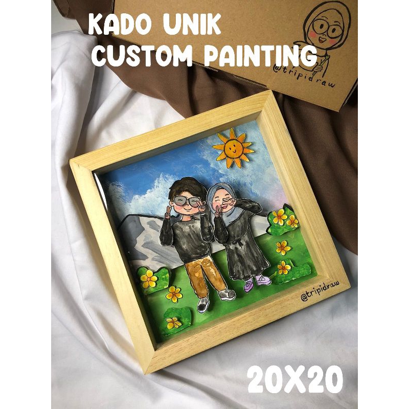 Jual kado hadiah unik custom 3D pop up timbul ilustrasi ulang tahun ...