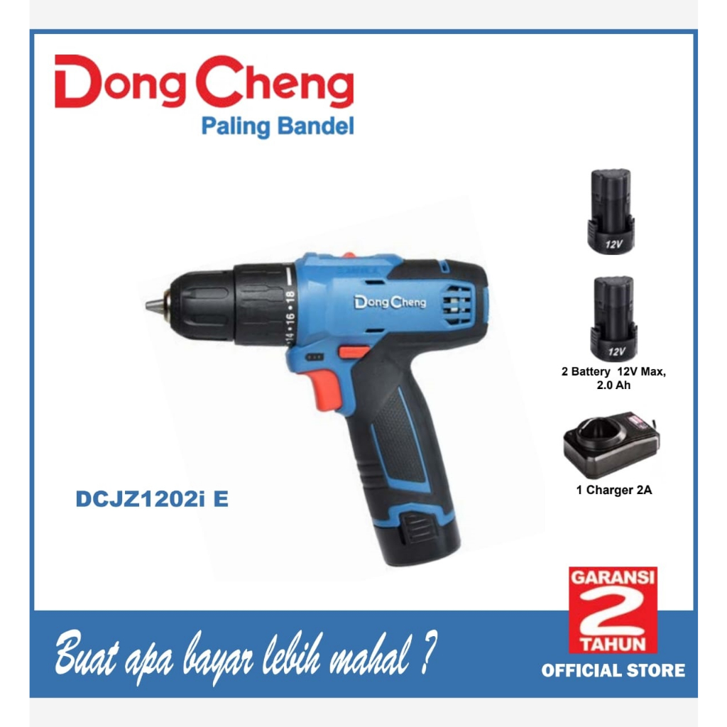 Jual DONG CHENG DCJZ1202i Bor Baterai 12V Cordless Impact Drill ...